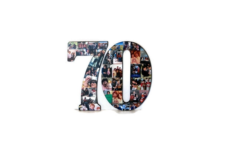 Number 70 70th Birthday 70th Anniversary Number Photo Collage - Etsy