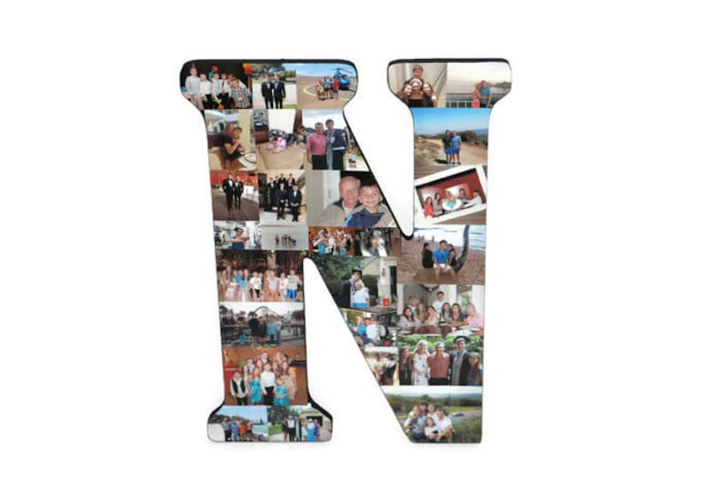 PHOTO LETTER COLLAGE | Letter With Photos | Initial Collage | Photo ...