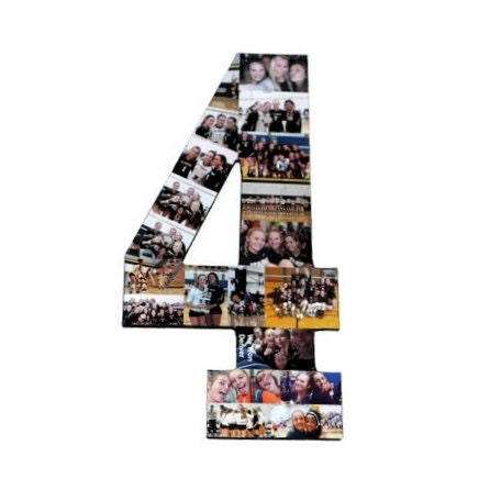 Number 4 Photo Number Collage Picture frame College Sport 4th | Etsy