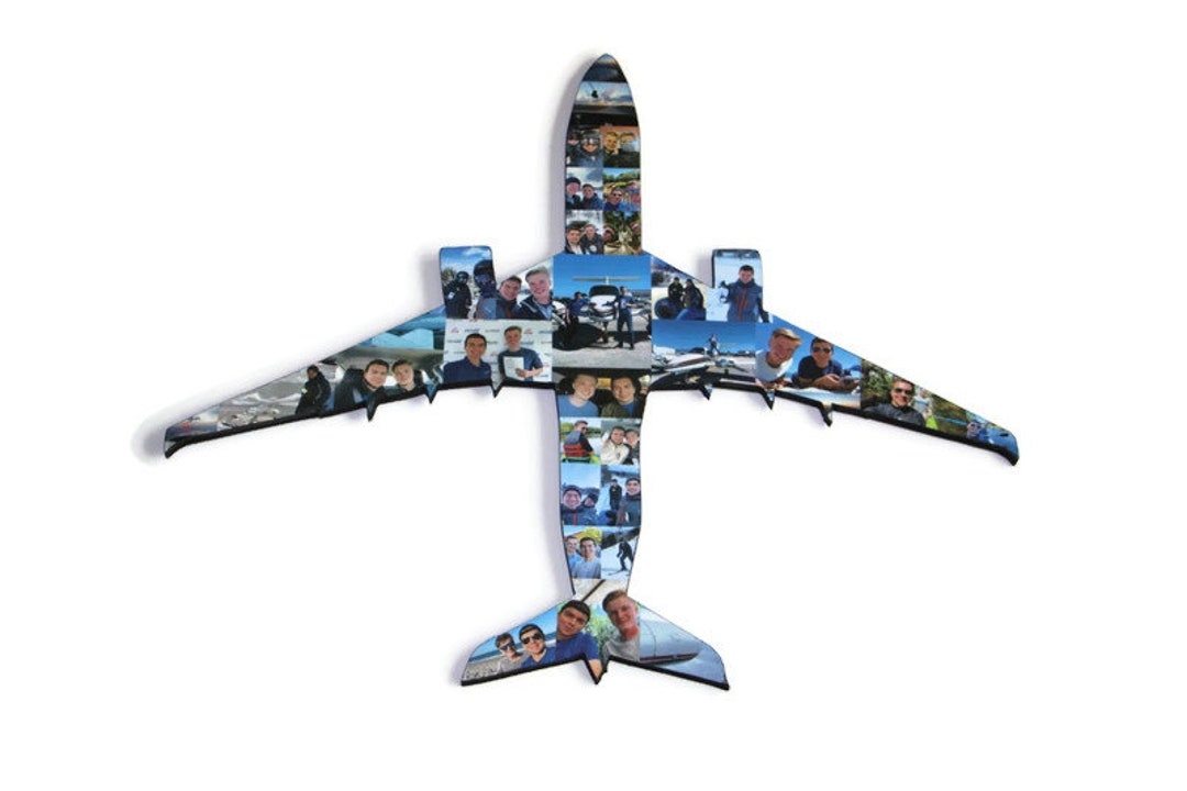 Airbus A350 Airplane Wood Cut Out Picture Collage Aircraft Flight Air ...