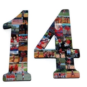 14 Senior Night Number Photo Collage Huge 18" Two Digit Letter Collage ...