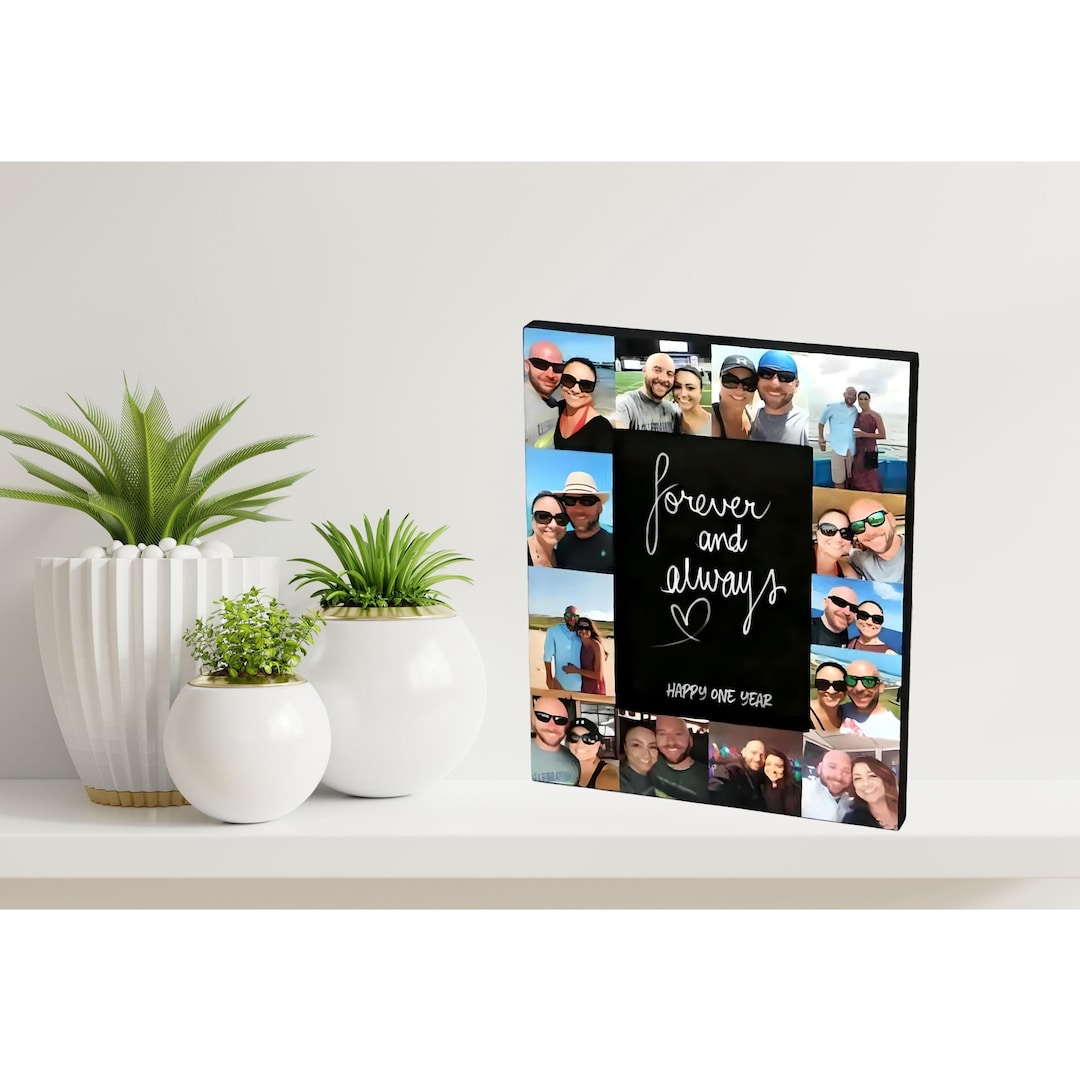 1 Year Anniversary Picture Frame | Collage Frame | Forever and Always ...