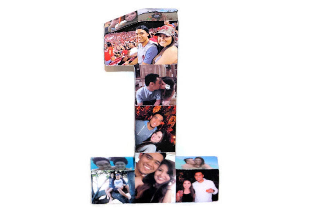 Baby's First Birthday Number 1 One 1st Wedding Anniversary Paper Gift ...