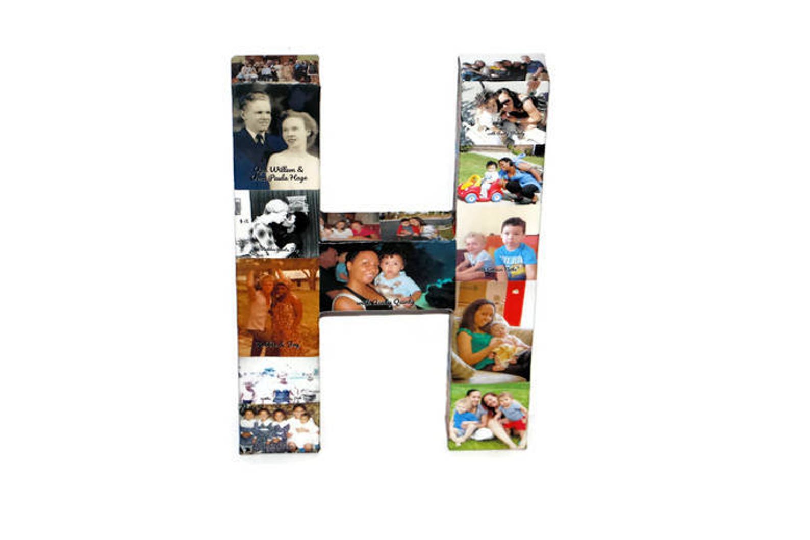 Custom Photo Collage Letter, Free Standing 3D Initial Keepsake - Etsy