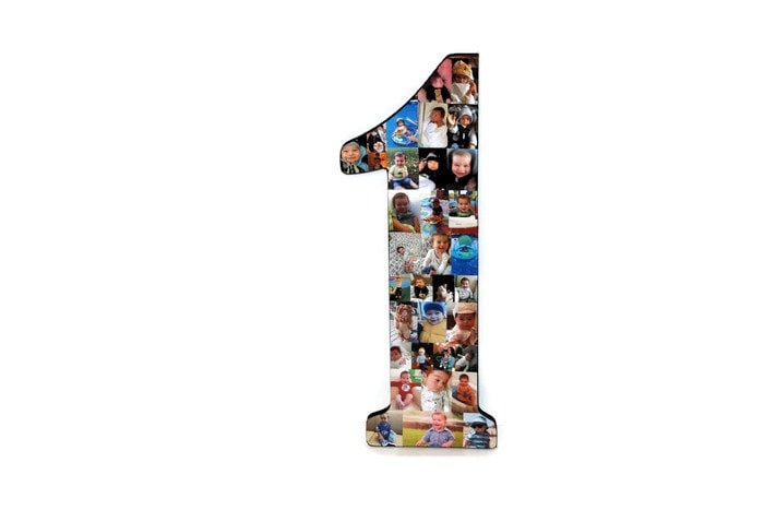 Baby's First Birthday Number 1 One With Photos Number | Etsy