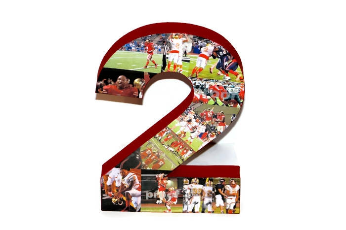 Number 2 2 year Anniversary 2nd Birthday Photo Number Collage | Etsy