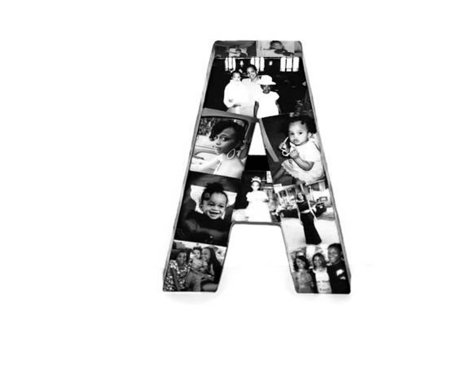 Personalized Letter Photo Collage | 3D Monogram, Custom Keepsake - Etsy