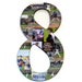 Number 8 8th Photo Collage Huge 18" Number Picture Collage Birthday ...