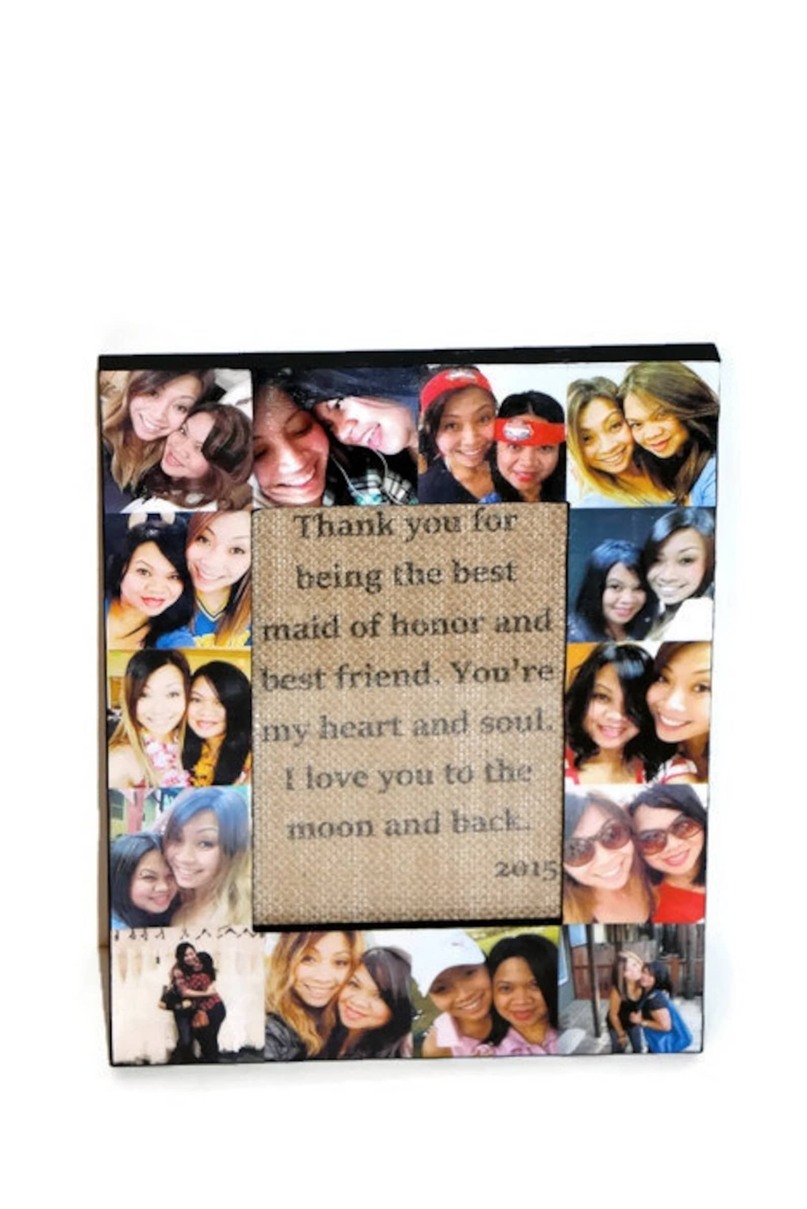 Personalized Message Photo Collage Frame Custom Quote Unique - Etsy