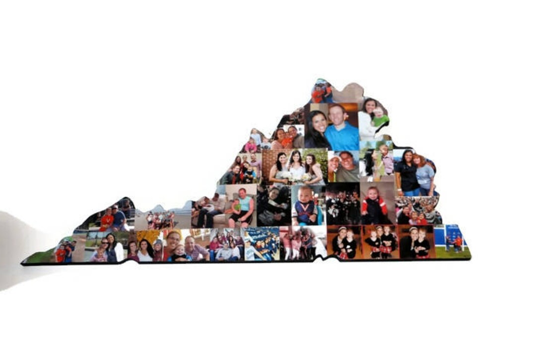 VIRGINIA State Wood Cut Out | VIRGINIA State Collage | State Collage ...