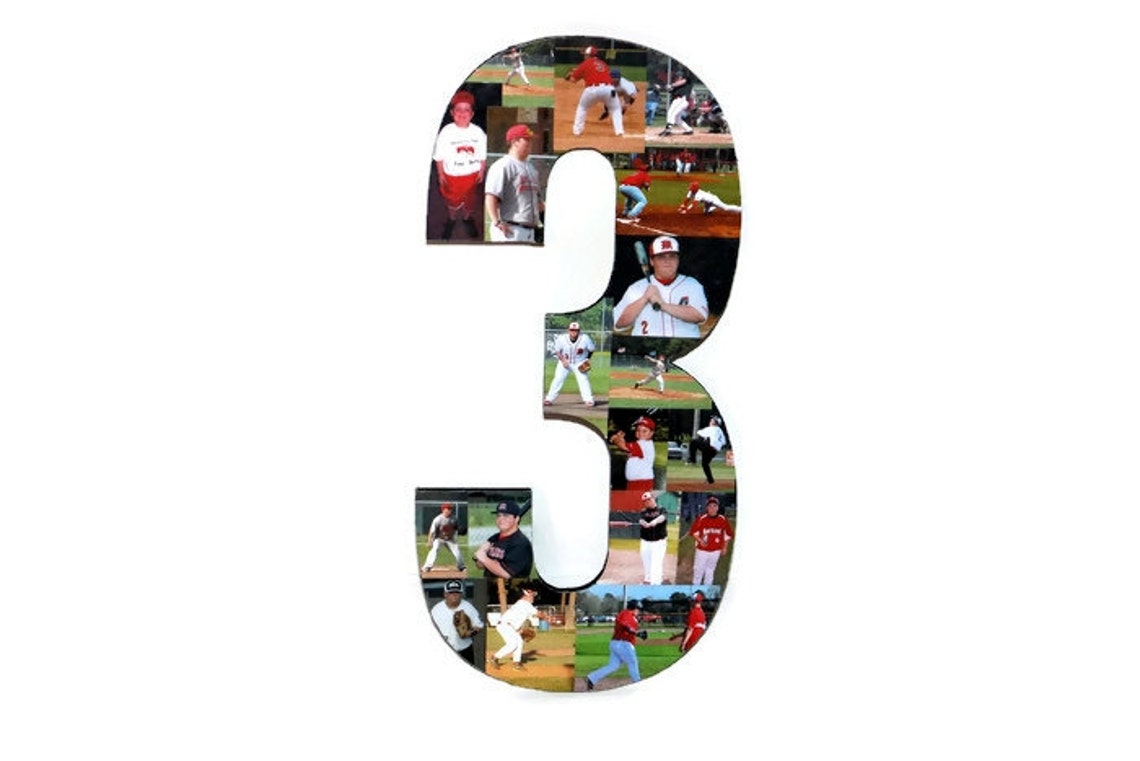 Graduation Photo Number Collage Jersey Number Picture Frame - Etsy