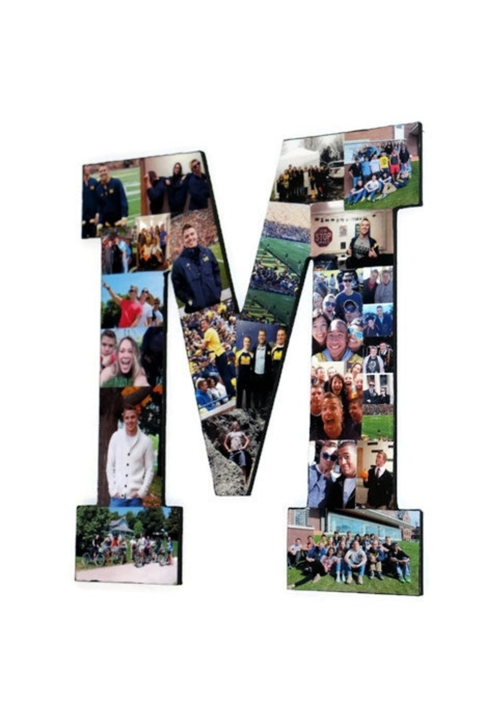 Photo Collage Letter M | Photo Collage Frame | Photo Collage Gift ...