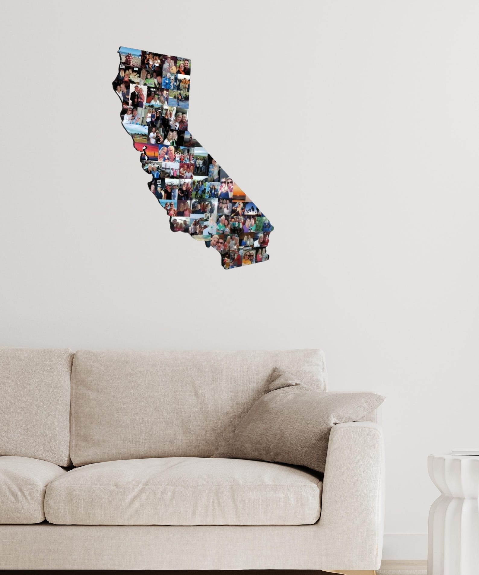 Wooden Custom State Collage Gift College Moving Missing Home California ...