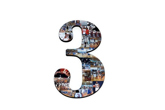Number 3 Birthday Anniversary Number Photo Collage Huge | Etsy