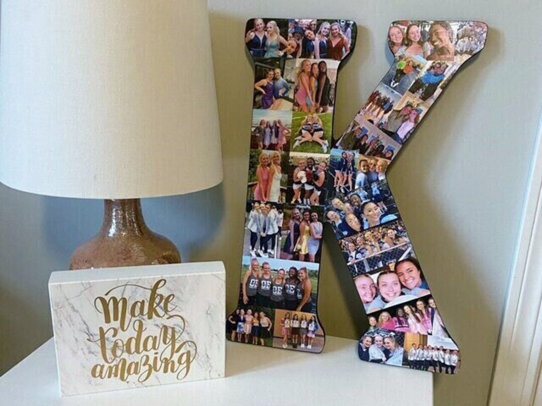 18" Letter Photo Collage, Custom Made Photo Collage in a Letter Shape ...