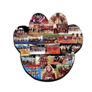 Paw Print Photo Collage | Paw Print Wood Cut Out | School Spirit Paw ...