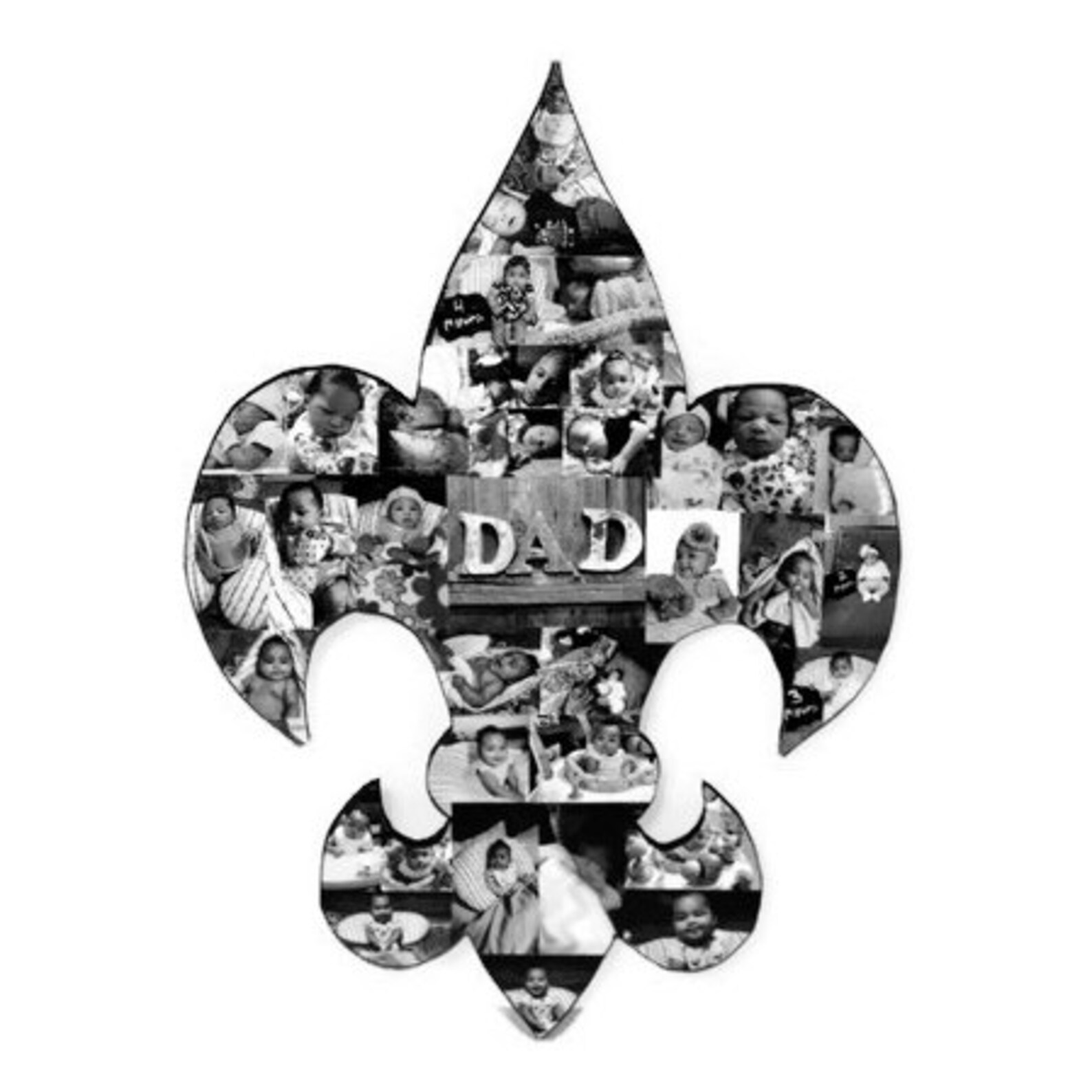 Saint Symbol Wood Cut Out With Photos Picture Collage Fleur-de-lis ...