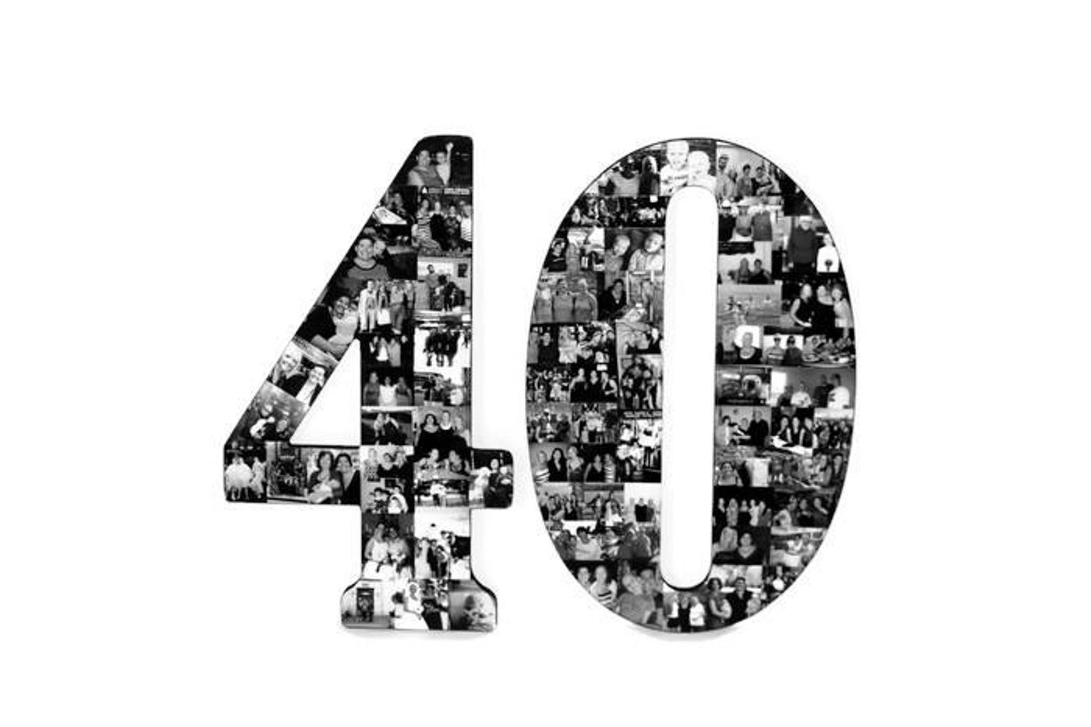 Number 40 40th Birthday 40th Anniversary Number Photo Collage 18 ...