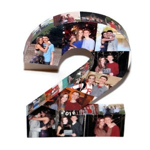 2 Year Anniversary 2nd Birthday Photo Number Collage Number 2 Two ...