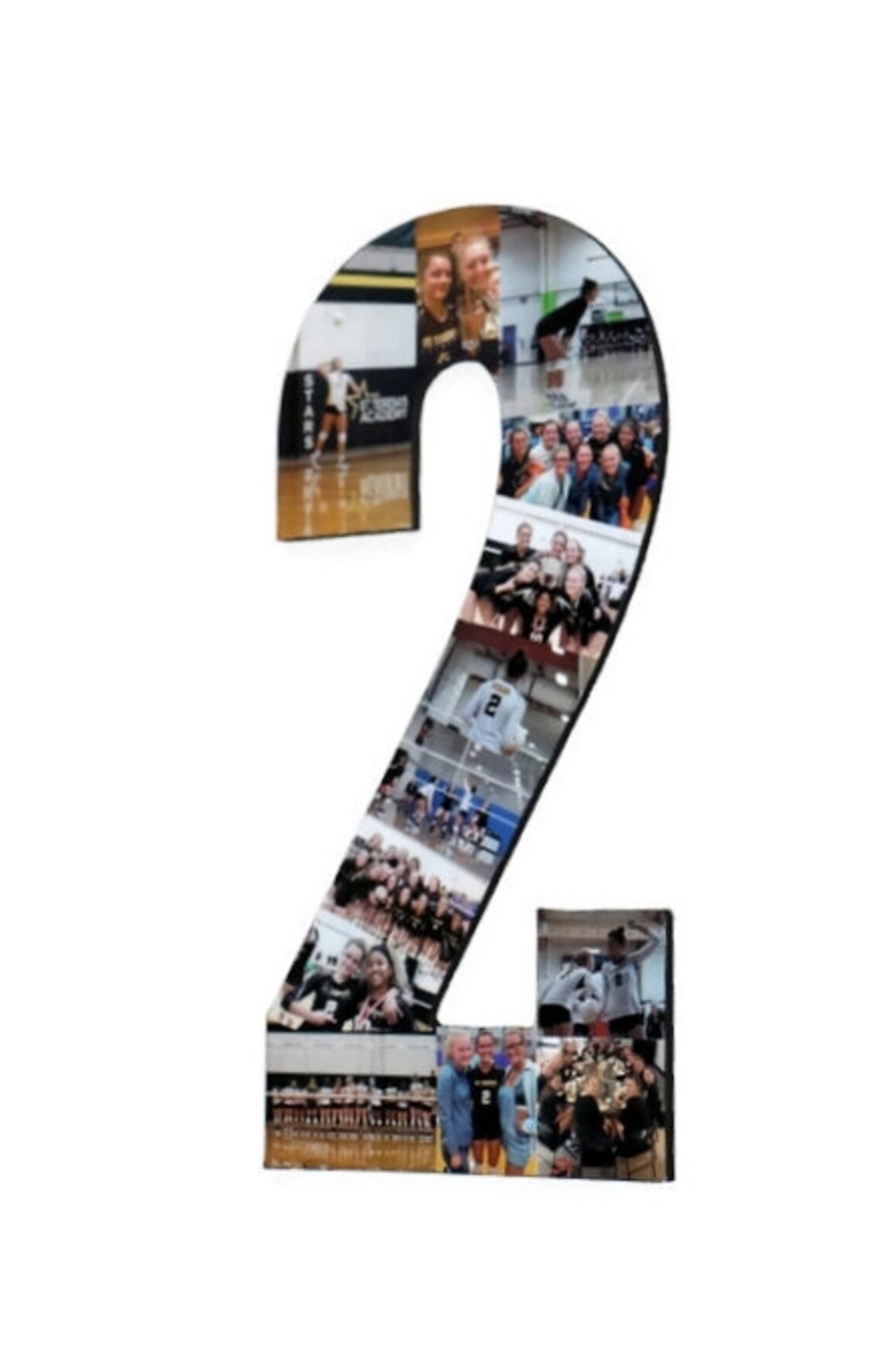 Number 2 Photo Number Collage Picture Frame College Sport 2nd - Etsy