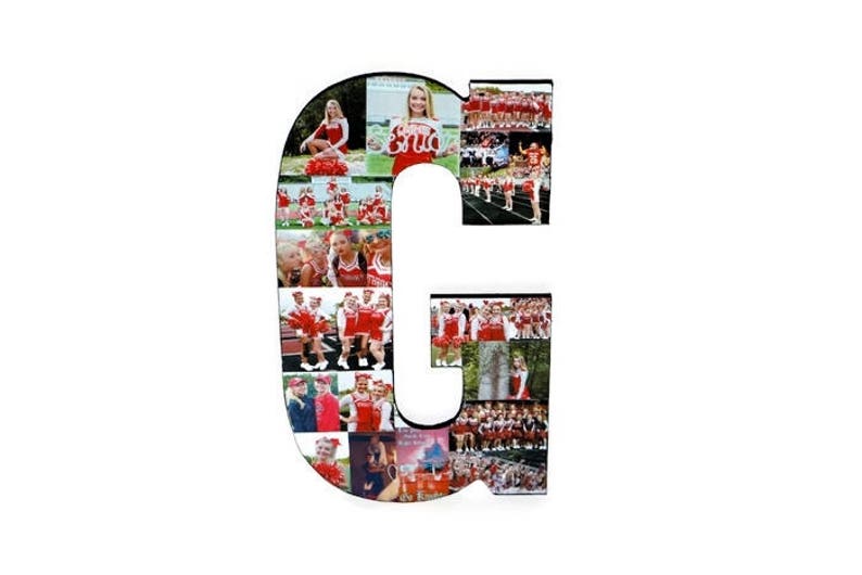 Senior Night Gift Cheerleader Gift Photo Collage Letter - Etsy