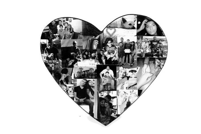 Paper Design & Templates Photo collage of the heart Anniversary Gifts ...