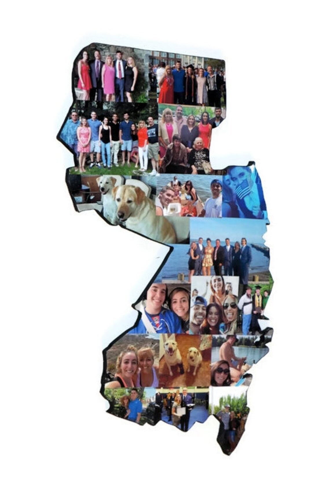 Wooden Custom State Collage Gift College Moving Missing Home New Jersey ...