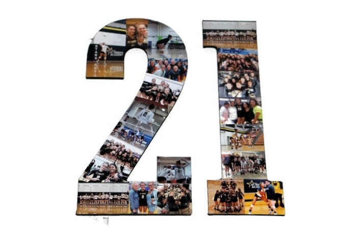 Number 21 Photo Number Collage Picture frame College Sport | Etsy