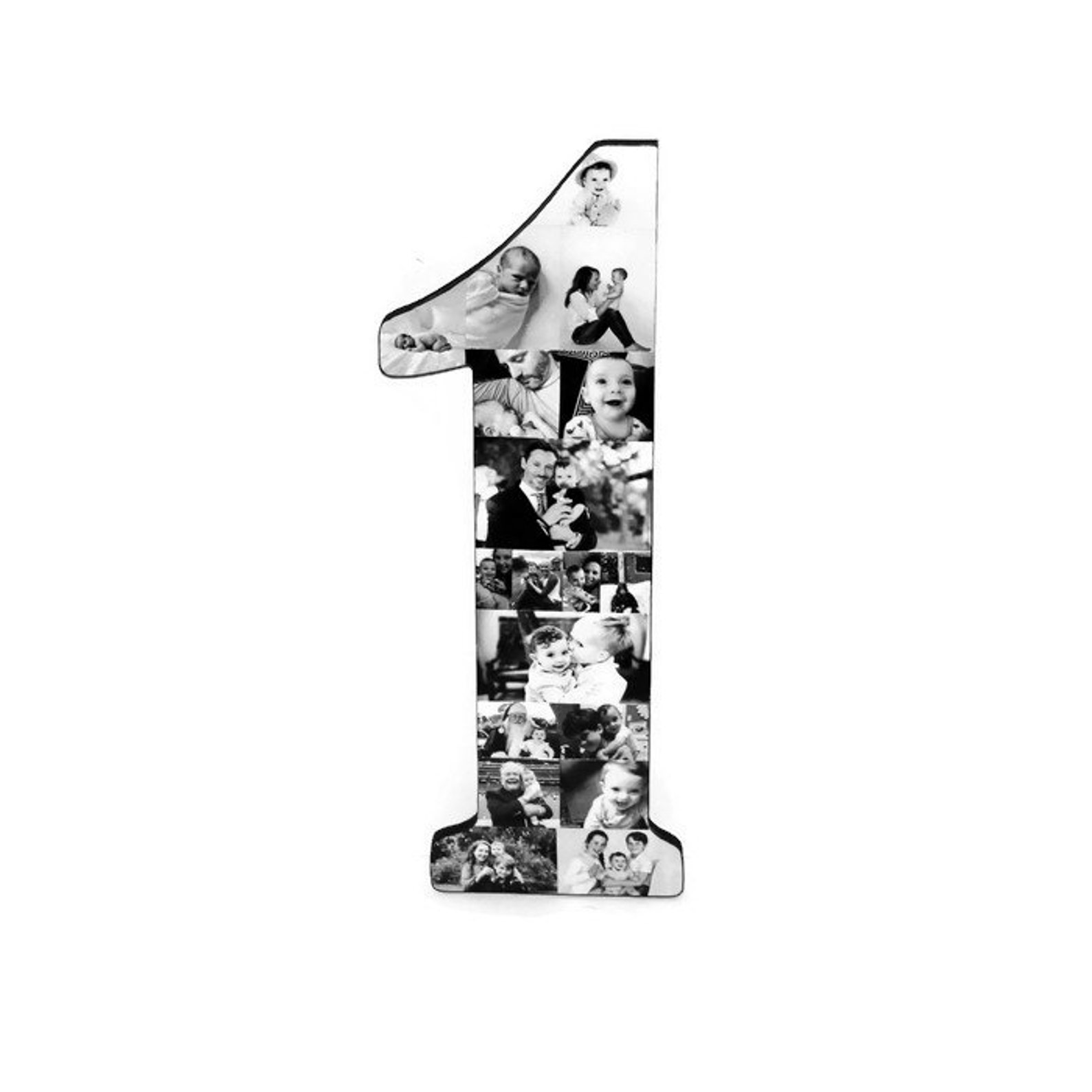 Number 1 One With Photos Number Collage Baby's First Birthday One Year ...