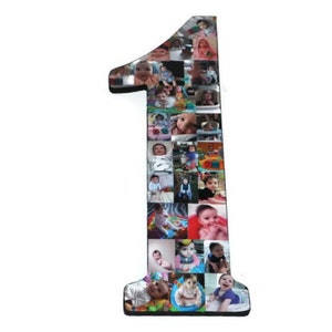 Number One 1 Baby's 1st First Birthday With Photos Number Collage One ...