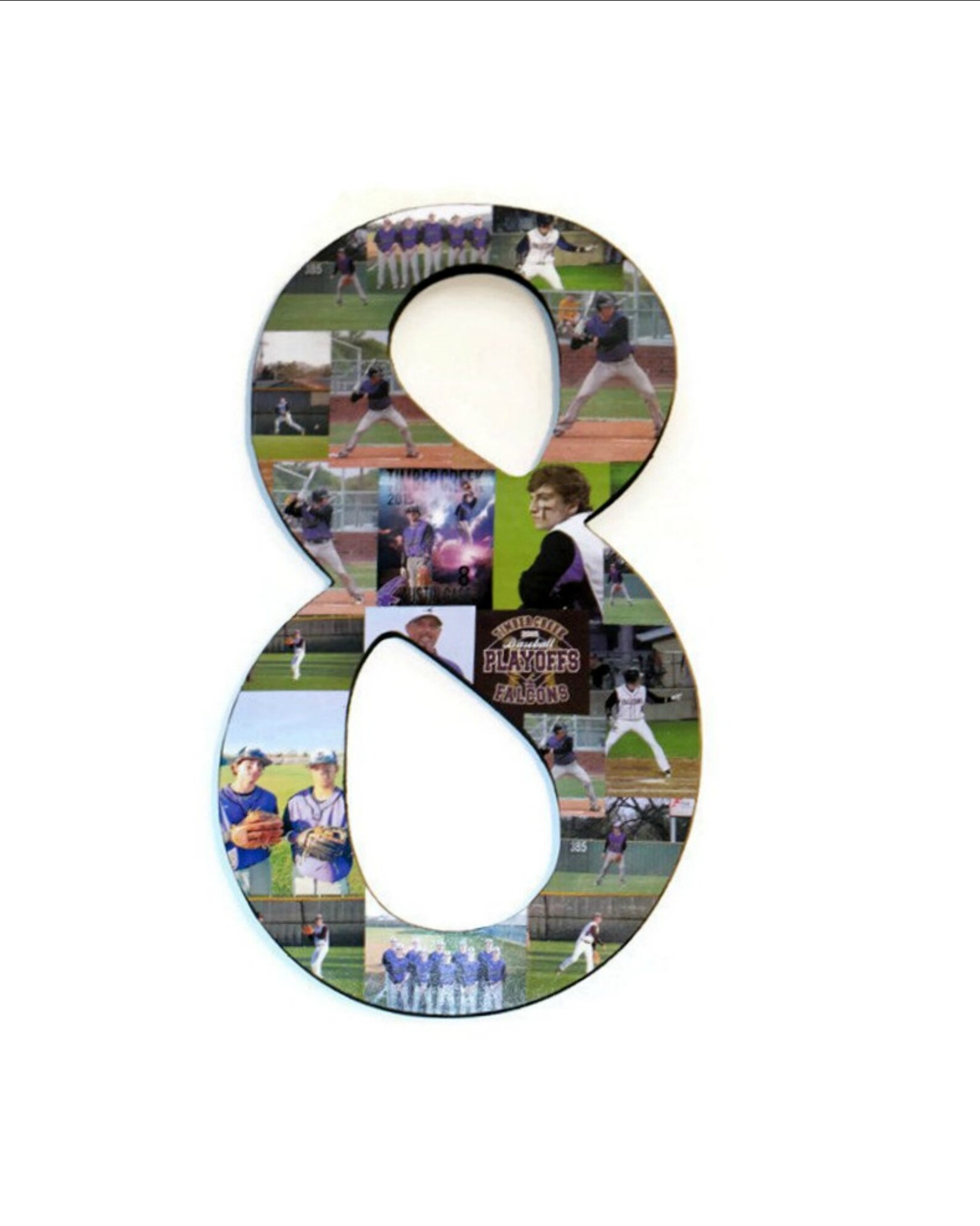 Number 8 8th Photo Collage Huge 18 Number Picture | Etsy