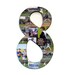 Number 8 8th Photo Collage Huge 18" Number Picture Collage Birthday ...