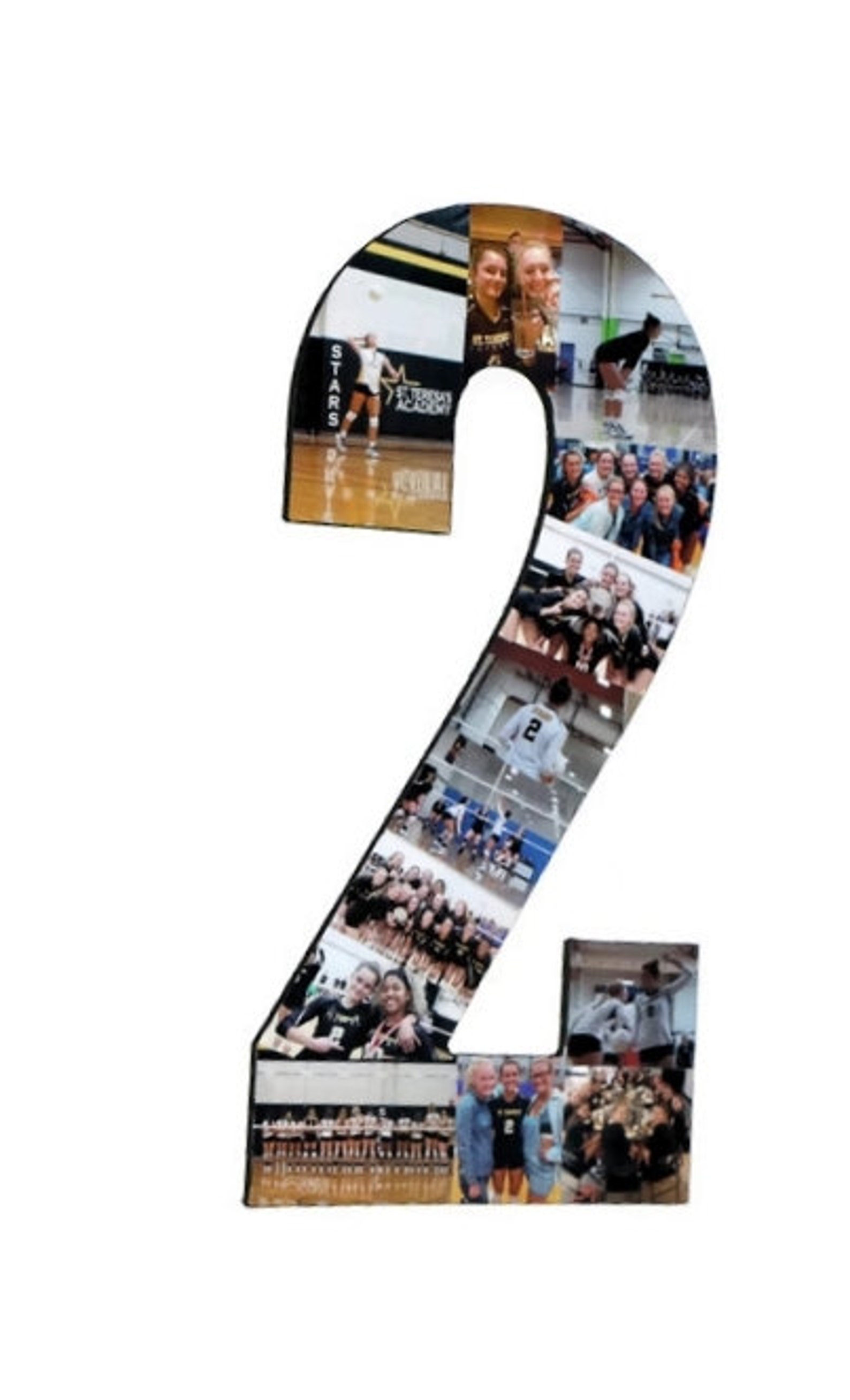 Number 2 Photo Number Collage Picture Frame College Sport 2nd Wedding ...