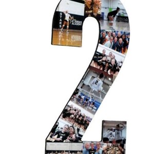 Number 2 Photo Number Collage Picture Frame College Sport 2nd Wedding ...