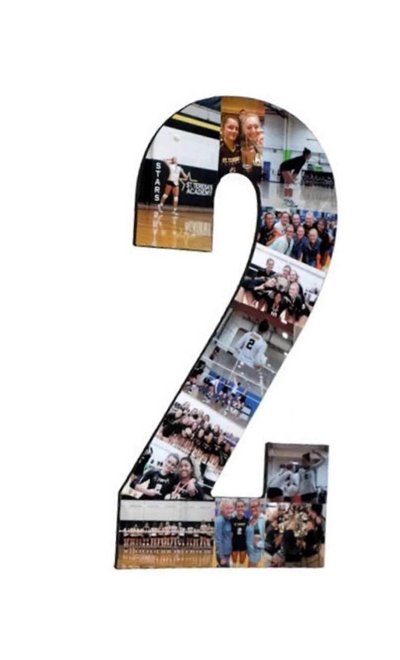 Number 2 Photo Number Collage Picture Frame College Sport 2nd - Etsy