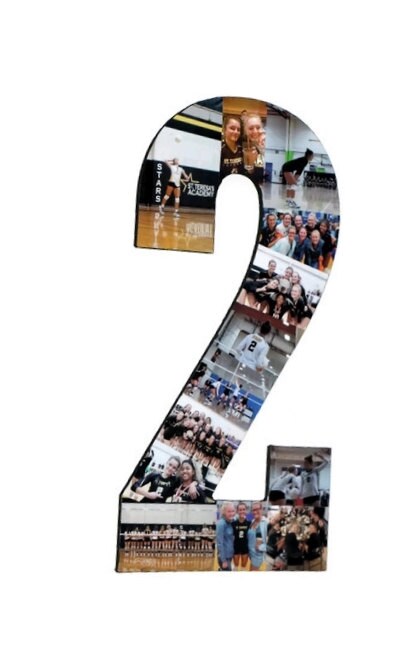 Number 2 Photo Number Collage Picture Frame College Sport 2nd Wedding ...