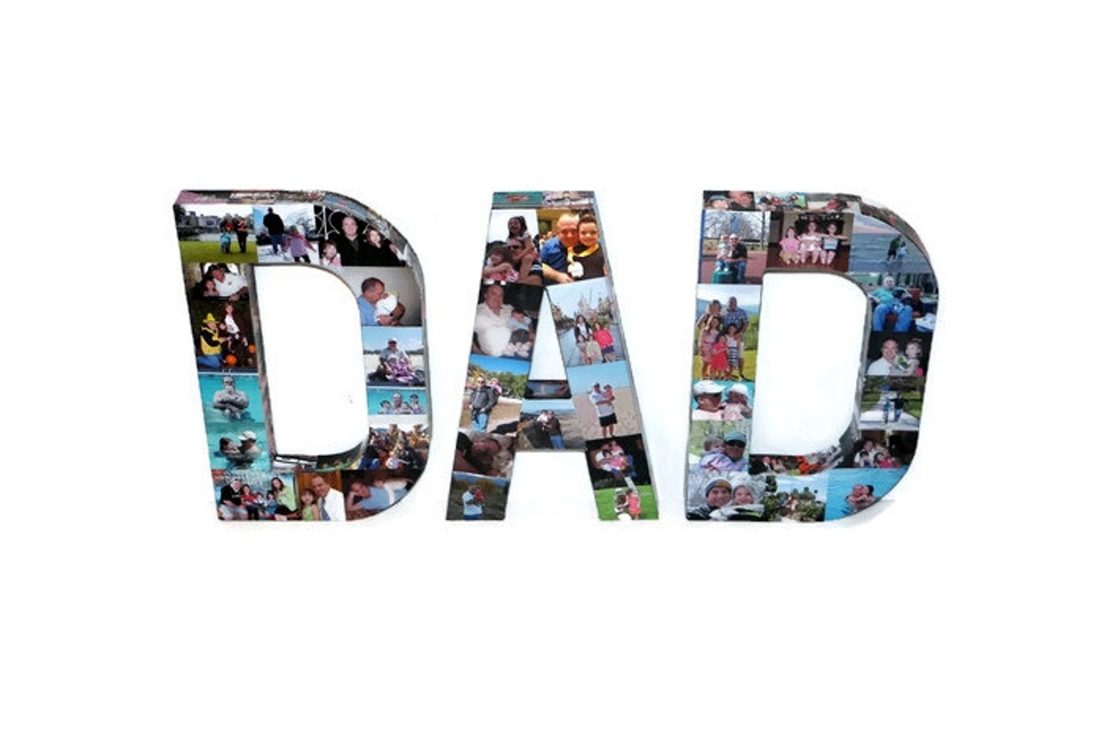 Custom Photo Letter the Word DAD 12 Paper Mache - Etsy