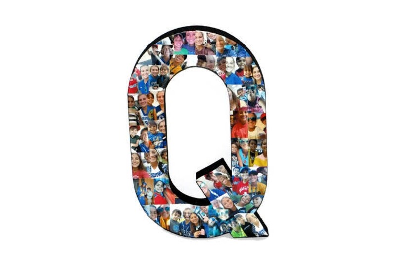 Q Photo Collage Letter 3D 16 Huge Photo Letter Collage - Etsy