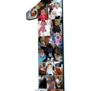 Number 1 One With Photos Number Collage Baby's First Birthday One Year ...