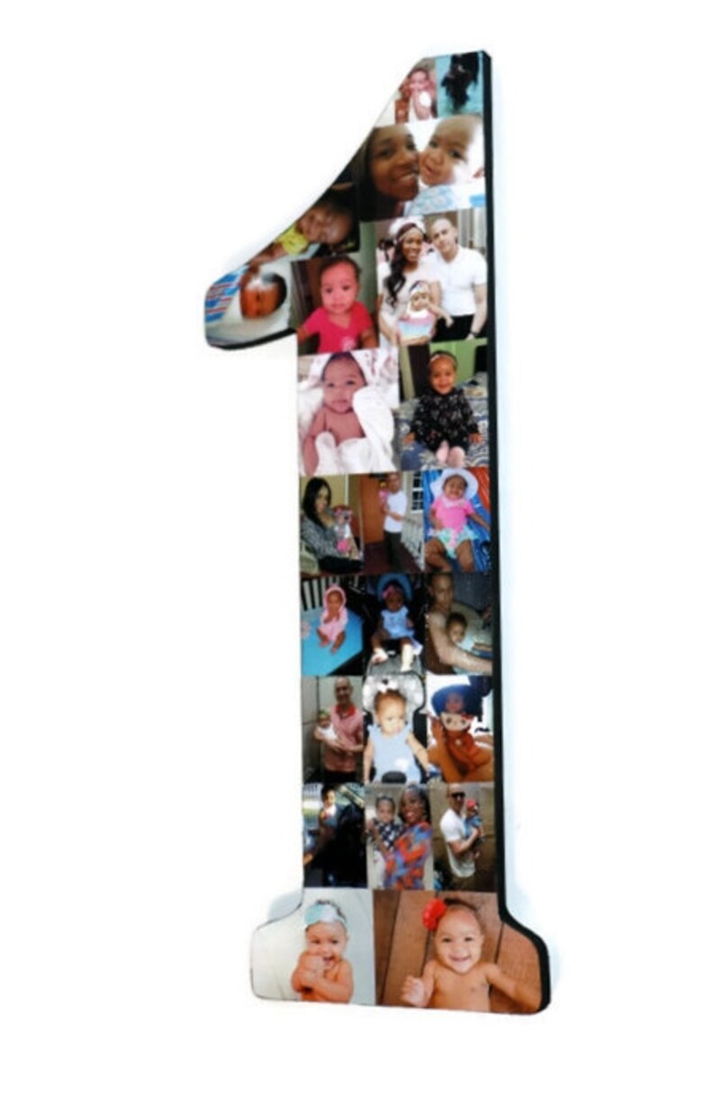 Number 1 One With Photos Number Collage Baby's First Birthday One Year ...
