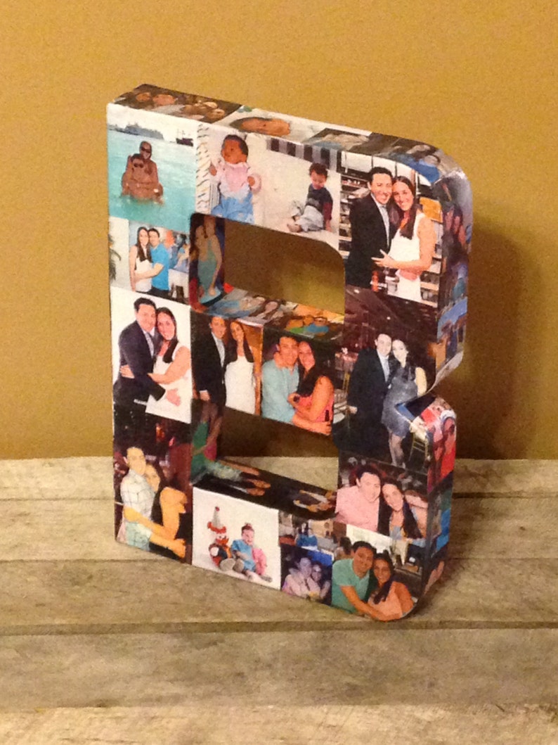 Letter Photo Collage Picture Collage Personalized Monogram - Etsy