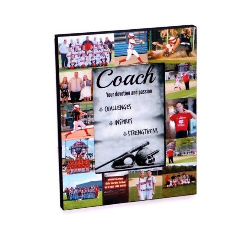 Baseball Coach Picture Frame Softball Photo Collage Thank | Etsy