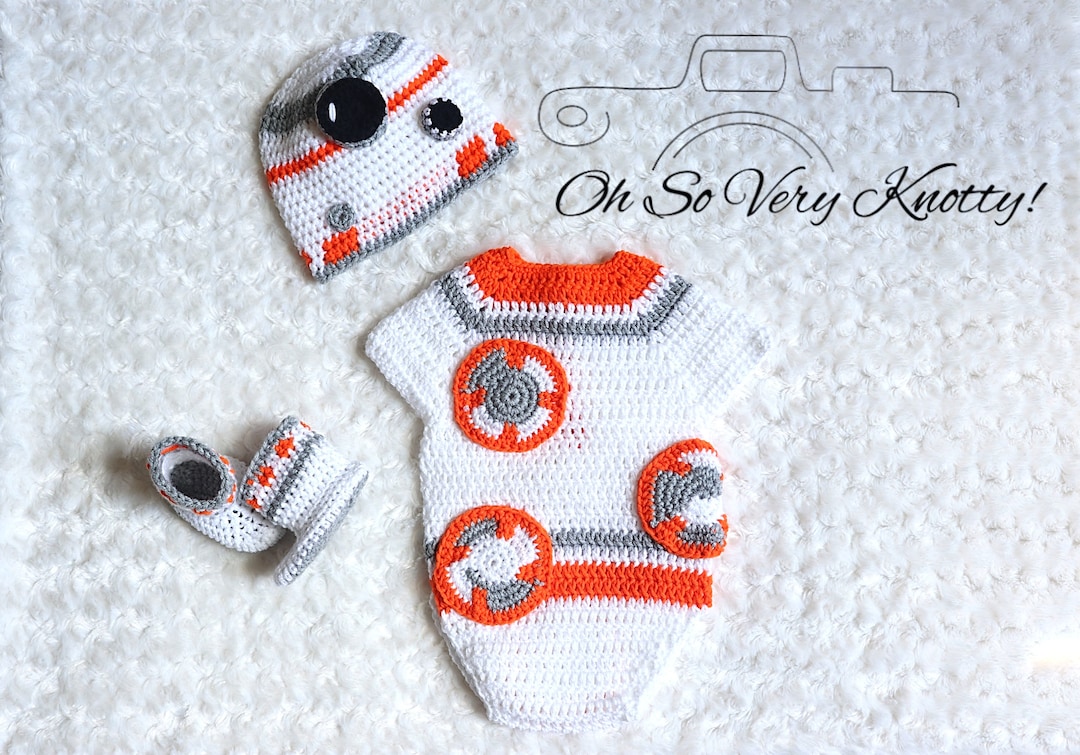 Star Wars BB8 Inspired Crochet Hat, Bodysuit & Boots Handmade Crochet ...