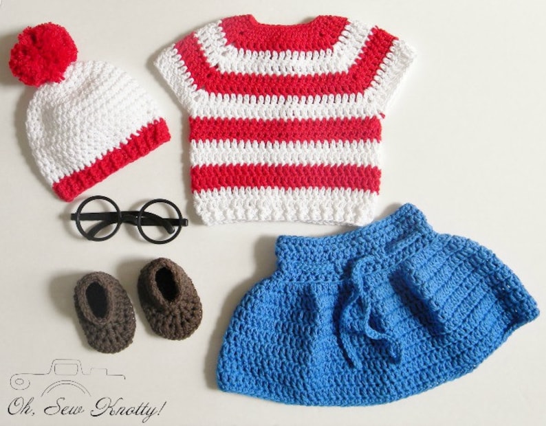 Handmade Waldo-inspired Wenda and Waldo Baby Crochet Outfit/costume ...