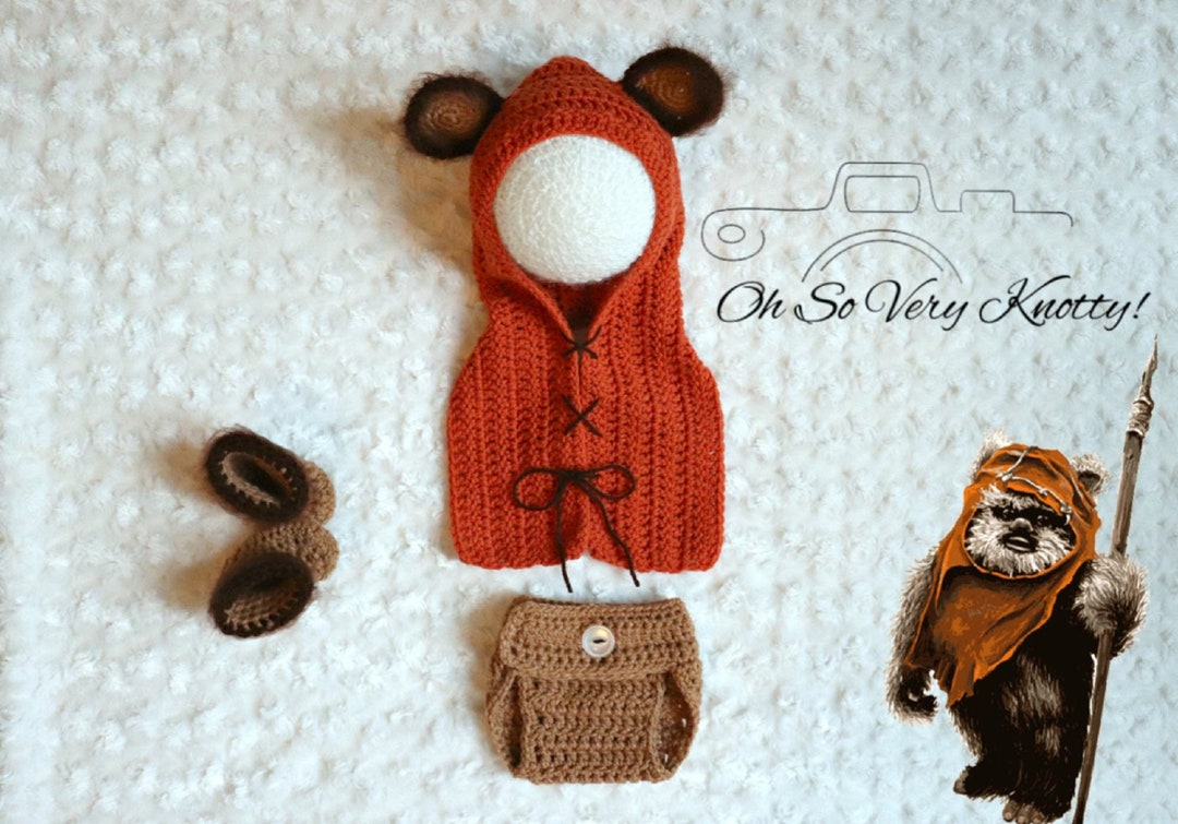 Crochet Ewok Costume: Star Wars Inspired Newborn Photo Prop - Etsy