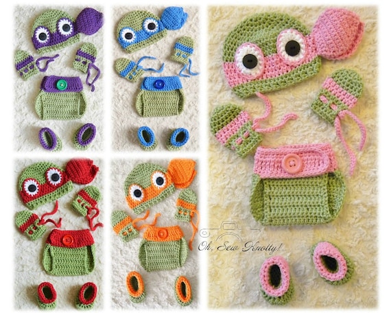 Tmnt 4 colors blue-red-purple and orange - bytemaha