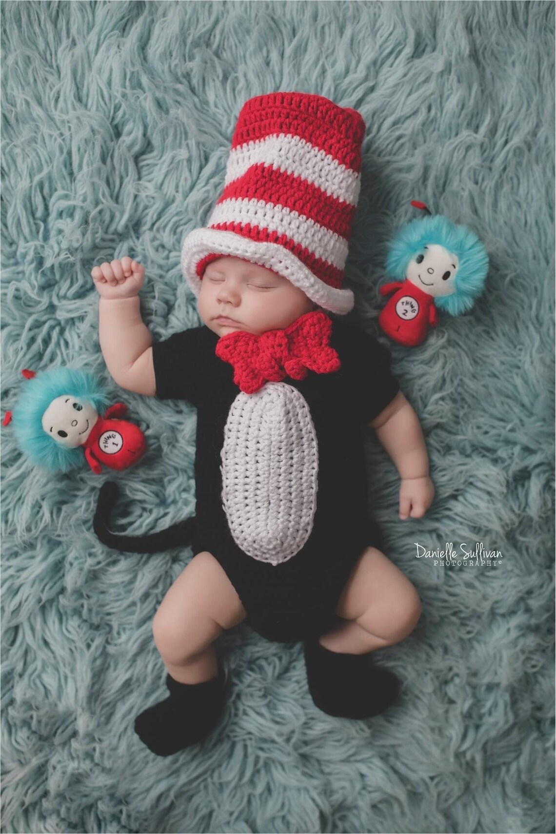 Dr. Seuss Inspired Cat in the Hat Baby Crochet Outfits. Tall | Etsy