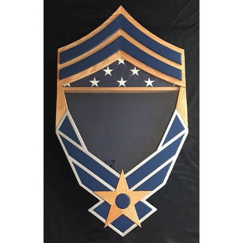 Air Force Logo E8 Senior Master Sergeant Shadow Box 3x5 - Etsy