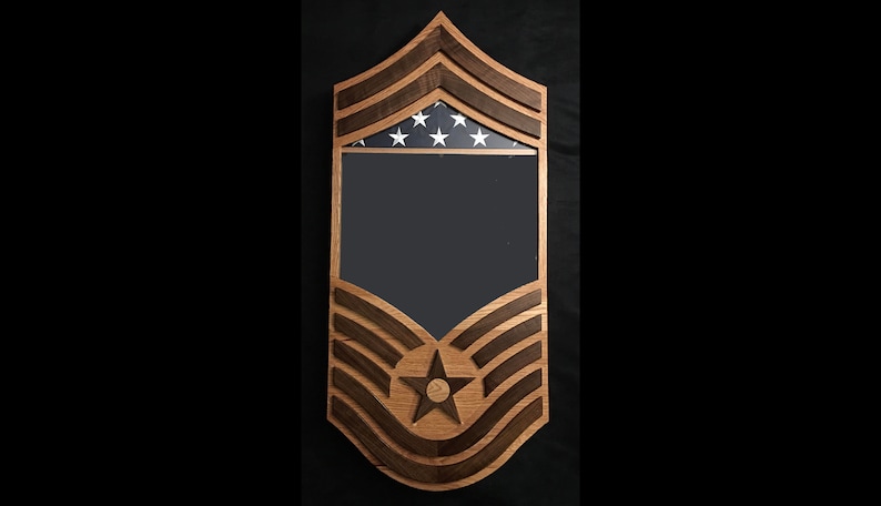 Handcrafted US Air Force Rank Insignia Shadow Box Natural - Etsy