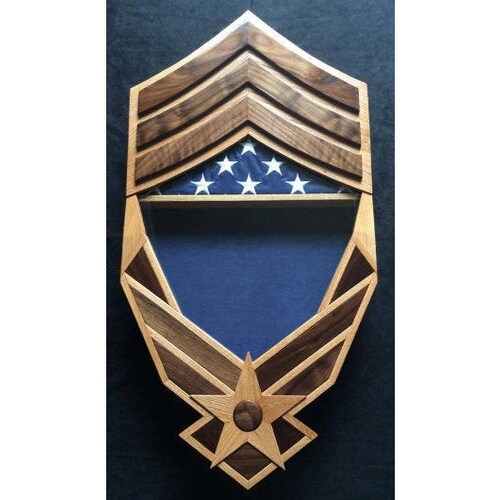Handcrafted Air Force Shadow Box Oak & Black Walnut - Etsy